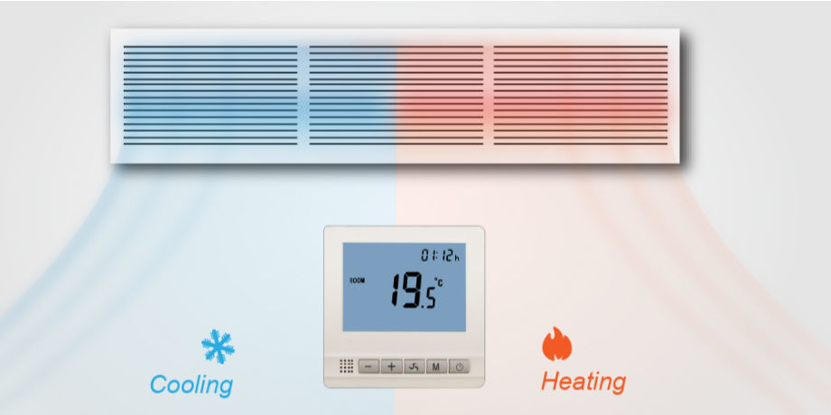 Digital keycard fan coil thermostat modbus 0-10v 3 fan speed ...