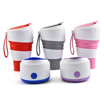 China Silicone Folding Mug Coffee Portable Outdoors Travel Drinking Mug ...