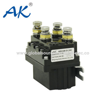 China 100A Electric Motor Reversing Switch DC 24V Solenoid Contactor ...