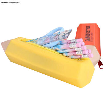 China Customized logo pencil shape rubber silicone pencil case on ...