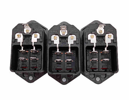 10A 250v AC power entry module with receptacle fuse IEC inlet 3 inside ...