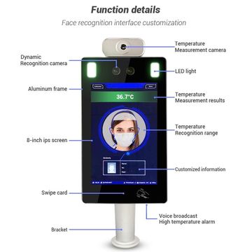 China AI attendance access system with Multi Wrist Temperature Check 3D ...