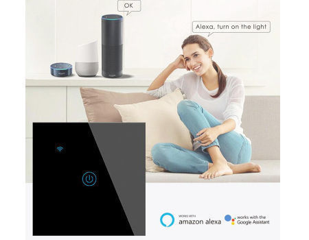 110V American Standard light Wifi Alexa Voice Control Wall Key Switch ...