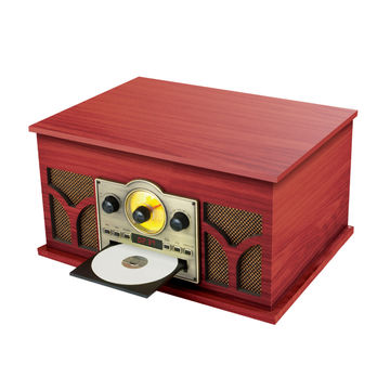 China Retro Turntable CD Combo Player with Bluetooth USB FM Radio and ...