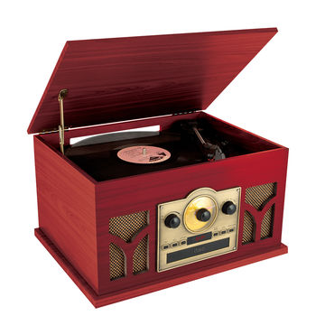 China Retro Turntable CD Combo Player with Bluetooth USB FM Radio and ...