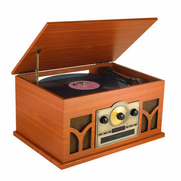 China Retro Turntable CD Combo Player with Bluetooth USB FM Radio and ...