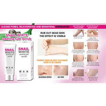 China ROUSHUN Snail white peeling gel scrub,gleans pores,rejuvenates ...