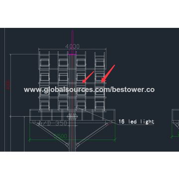 China Hot Dipped Galvanized Tubular Steel Structure Lighting Pole tower ...