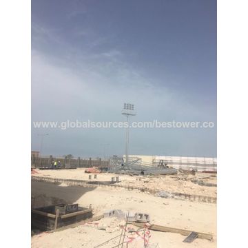 China Hot Dipped Galvanized Tubular Steel Structure Lighting Pole tower ...