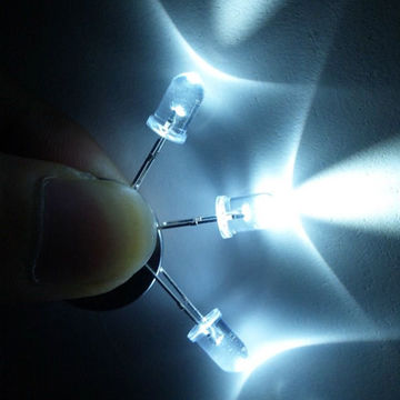 China 3mm Natural White Through-hole LED White Lamps 3mm Clear Round ...