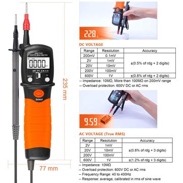 China Digital Pen Type Multimeter HP-38B-7 Handheld Auto-ranging Volt ...