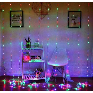 China Twinkle Star 300 LED Window Curtain String Light Wedding Party ...