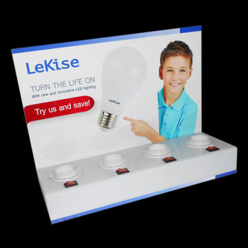 China Retail lamp bulb Display Stands lighting counter top on Global ...