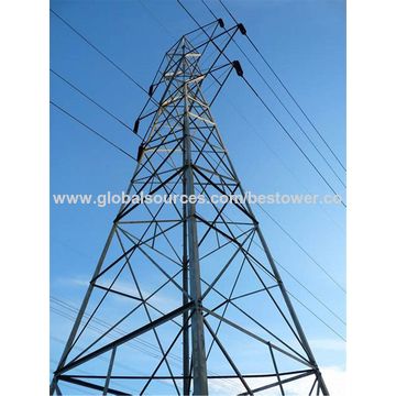 China4 Legs Galvanized Lattice Steel Structure Power Steel Transmission ...