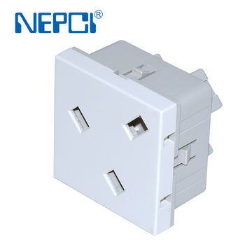 China British socket 3pins XJY-QB-30-A, 45x45 UK power socket module 13A with switch PC fire ...