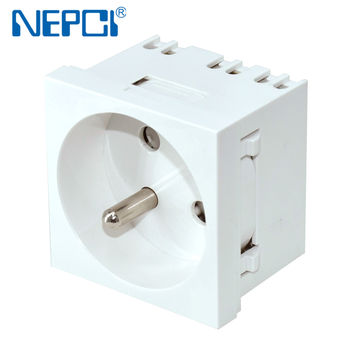 China British socket 3pins XJY-QB-30-A, 45x45 UK power socket module 13A with switch PC fire ...