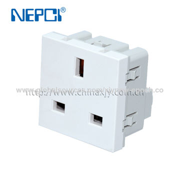 China U.S power socket module 2P+E, XJY-QB-43 American socket with ...