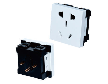 China U.S power socket module 2P+E, XJY-QB-43 American socket with ...