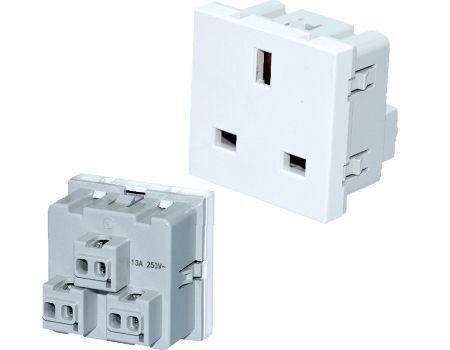 China U.S power socket module 2P+E, XJY-QB-43 American socket with ...