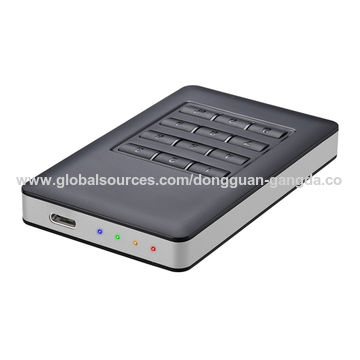 China 2.5 inches USB3.0 Keypad Hardware Encryption Type-C HDD Enclosure ...