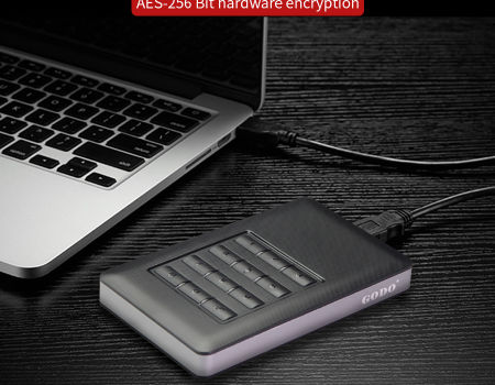 China 2.5 inches USB3.0 Keypad Hardware Encryption Type-C HDD Enclosure ...