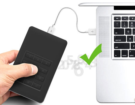 China 2.5 inches USB3.0 Keypad Hardware Encryption Type-C HDD Enclosure ...