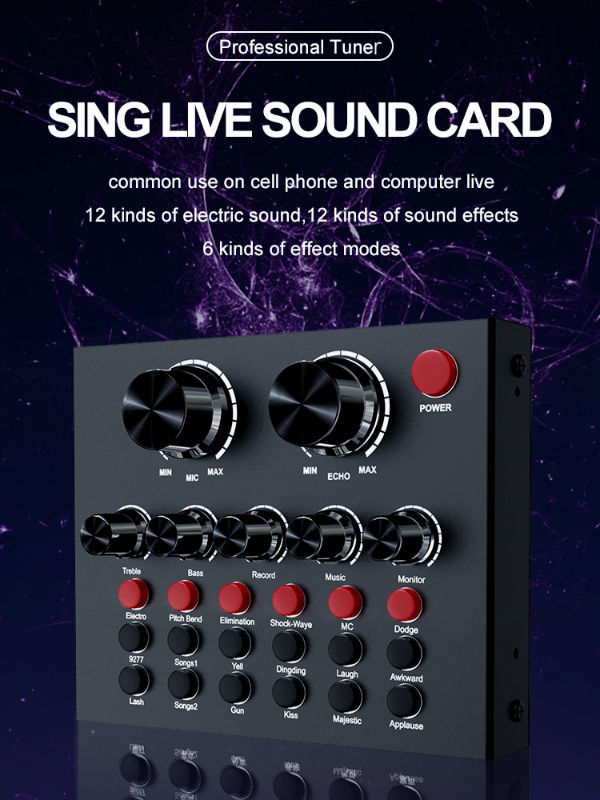 China Live studio audio interface v8 v9 f8 USB sound card studio ...