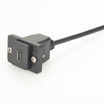 China Panel mount Micro USB cable with screw on Global Sources,USB ...