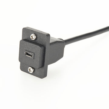 China Panel mount Micro USB cable with screw on Global Sources,USB ...