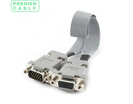 Premier Cable VGA (HD15) Male to Male Flat Ribbon Monitor Cable, Flat ...