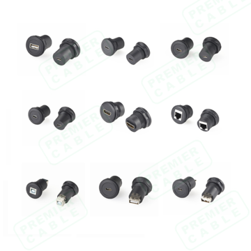 China Premier Cable USB C Jack to Type C Round Panel Mount Adapter ...