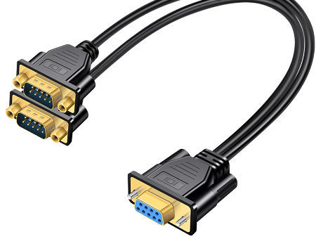 DB9 Male Serial to Dual DB9 Female Serial Splitter Cable, CAN DB9 ...