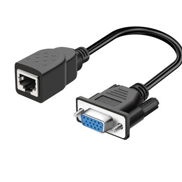 China VGA Male to Ethernet Cable female Converter Adapter Cable on ...