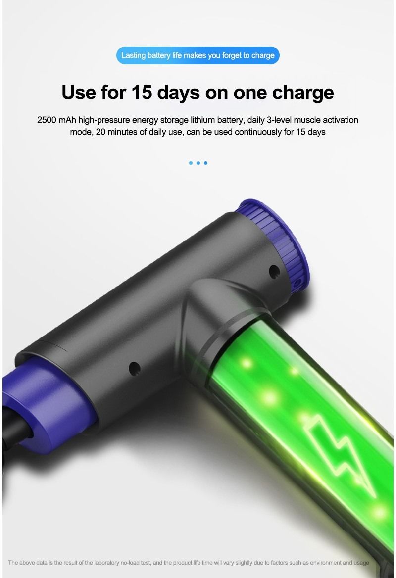 Massage Gun Stress Pain Relief Vibrator Gun Body Massager Deep Muscle ...