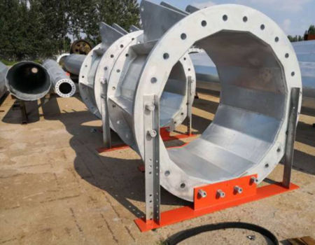 Hot Galvanized Tubular Steel Tower,Wind Tower,Wind Power Flanges, steel ...