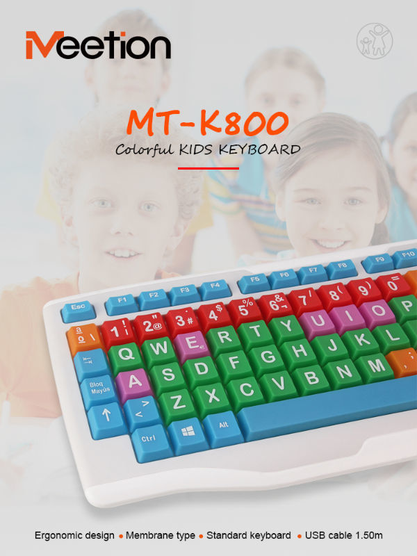 China MeeTion K800 Colourful Large Key PC Coloured Keyboard Color ...