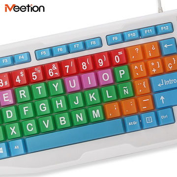 China MeeTion K800 Colourful Large Key PC Coloured Keyboard Color ...