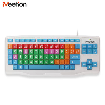 China MeeTion K800 Colourful Large Key PC Coloured Keyboard Color ...