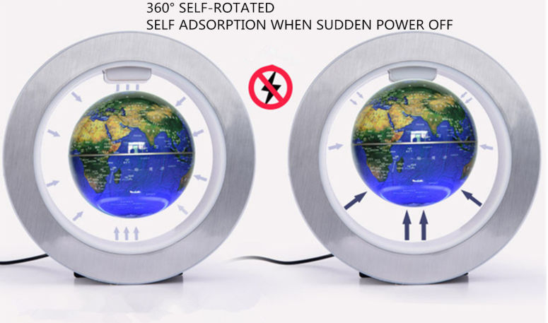 Floating globe display, both frame & constellation with LEDs lighting ...