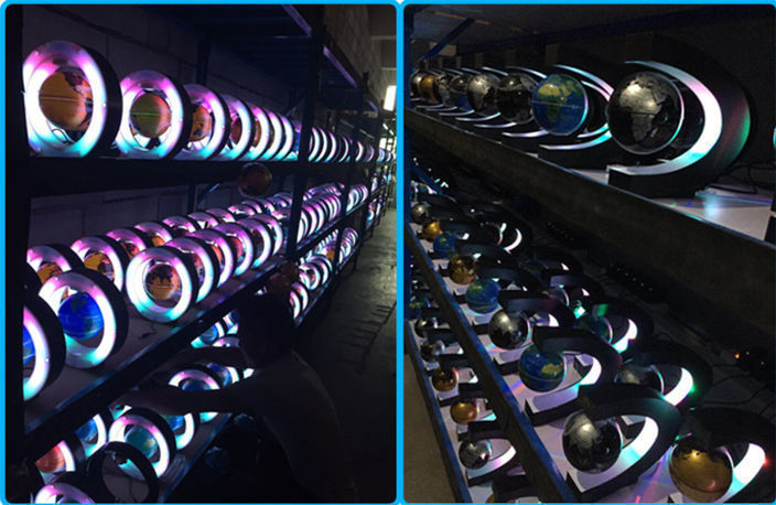 Floating globe display, both frame & constellation with LEDs lighting ...