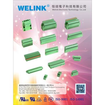 China Wire protector terminal block- dark gray pluggable terminal block ...