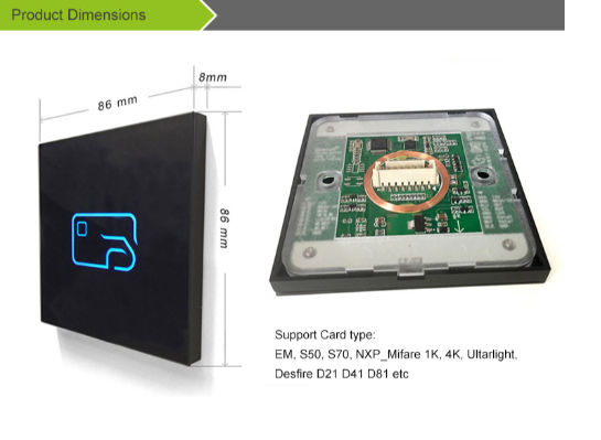 China NFC RFID Access Control Reader Supports Dual Frequency Cards ...