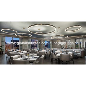China Ring office chandelier suspended round lighting led circular ...
