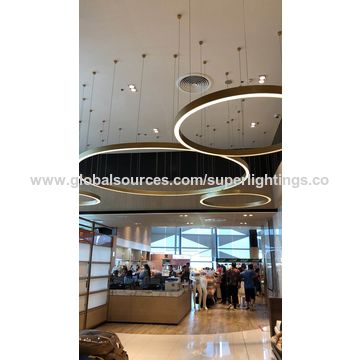 China Ring office chandelier suspended round lighting led circular ...