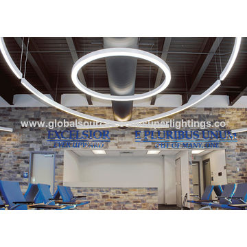 China Ring office chandelier suspended round lighting led circular ...
