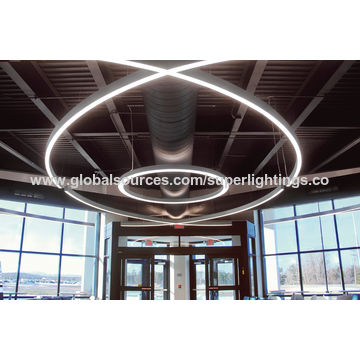China Ring office chandelier suspended round lighting led circular ...