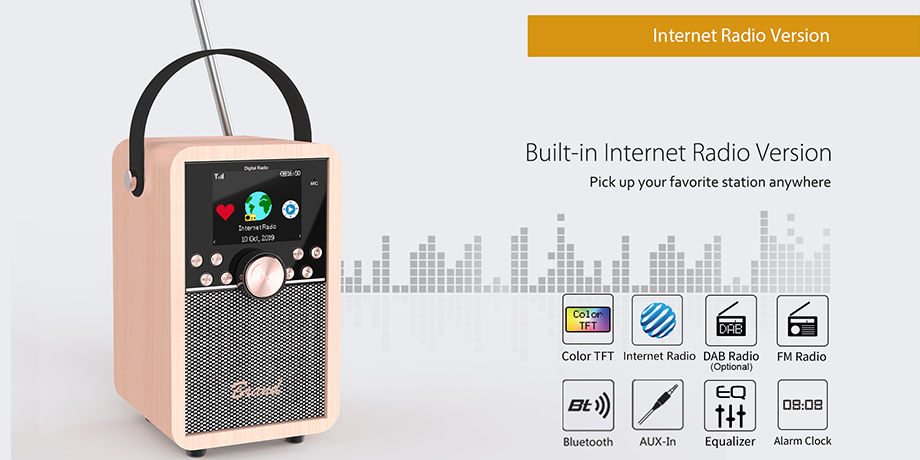 China New elegant 3 Watt BT speaker with Internet DAB FM Radio on ...
