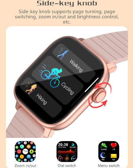 Smart watch, 1.4 inch screen, full touch, IP 68 waterproof, heart rate ...