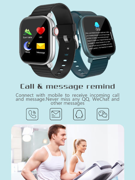 Smart watch, 1.4 inch screen, full touch, IP 68 waterproof, heart rate ...