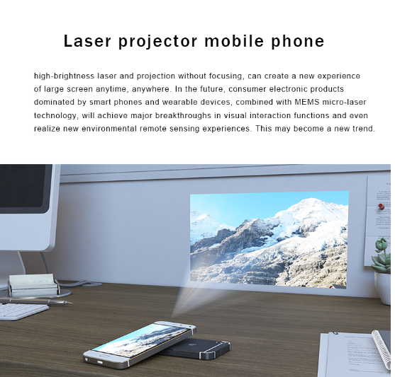 2021 Brand New Mini Smart Mobile Phone Projector Android System Laser ...